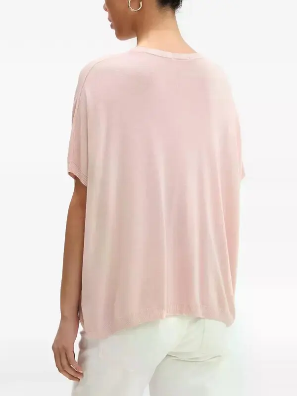 VICOLO Fine-knit V-neck T-shirt