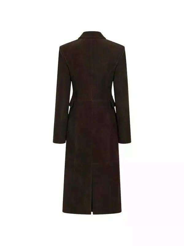 ROTATE BY BIRGER CHRISTENSEN Double-breasted Suede Coat