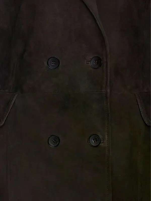 ROTATE BY BIRGER CHRISTENSEN Double-breasted Suede Coat