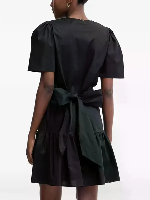 TWINSET V-neck Puff-sleeve Midi Dress