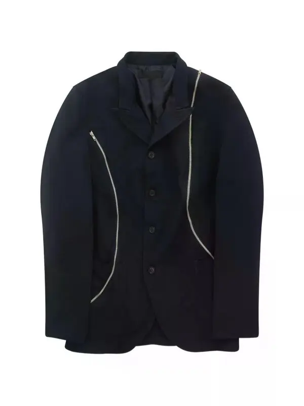 Comme Des Garçons Twill Garment-treated Zip-detail Blazer