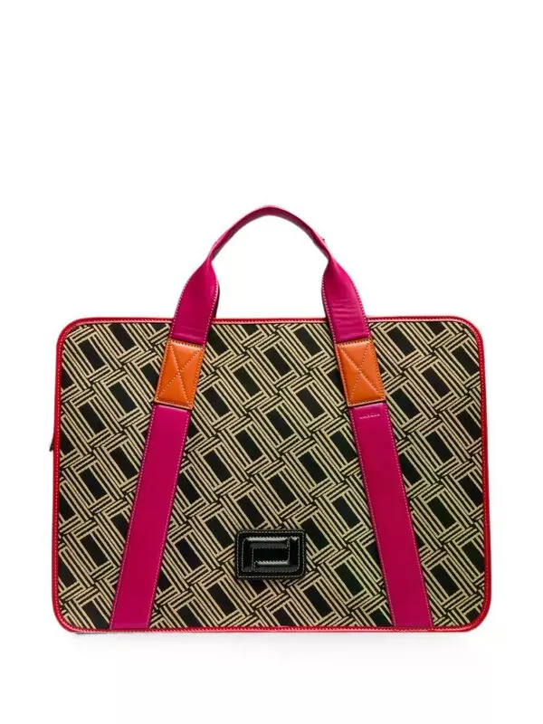 LANCEL Mistral Monogram-jacquard Leather-trim Weekend Bag