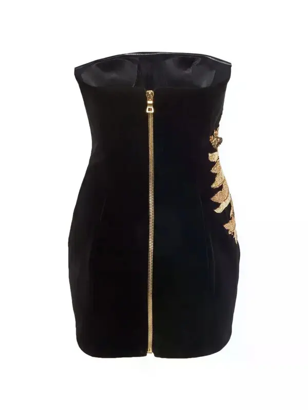 Balmain Lion-embossed Mini Dress