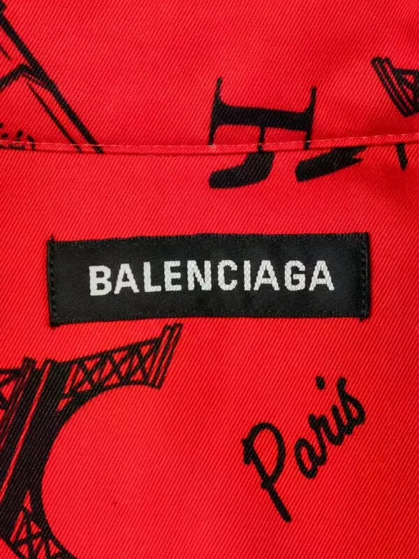 Balenciaga Tourist Print Short-sleeve Shirt