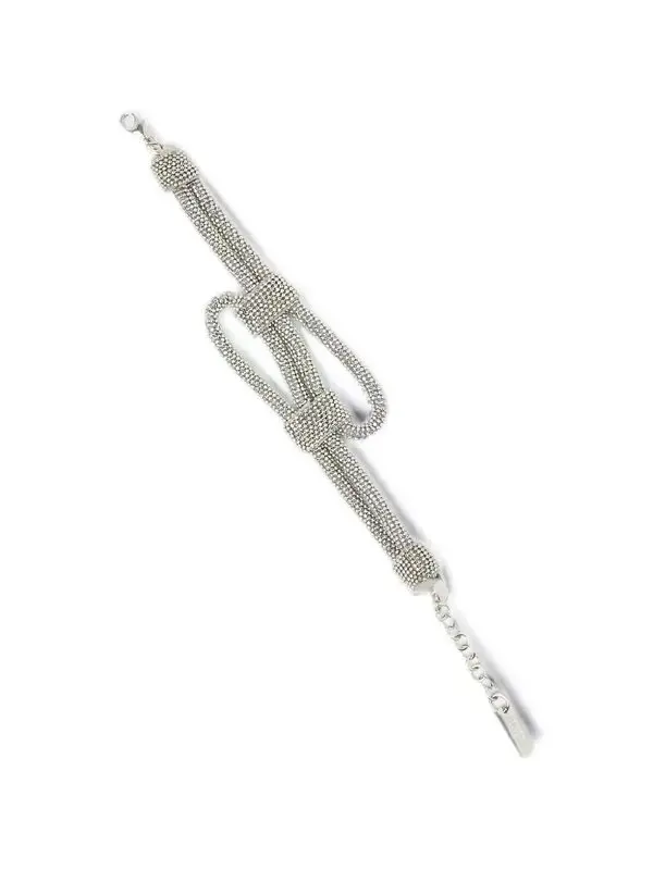 Peserico Tone Beaded Knot Detail Bracelet - Silver