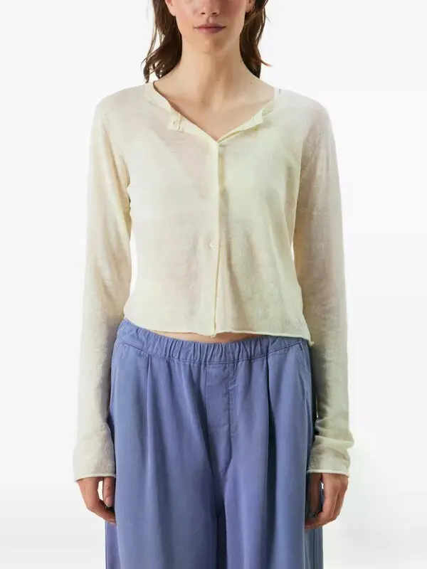 American Vintage Epaky Cropped Cardigan - Neutrals