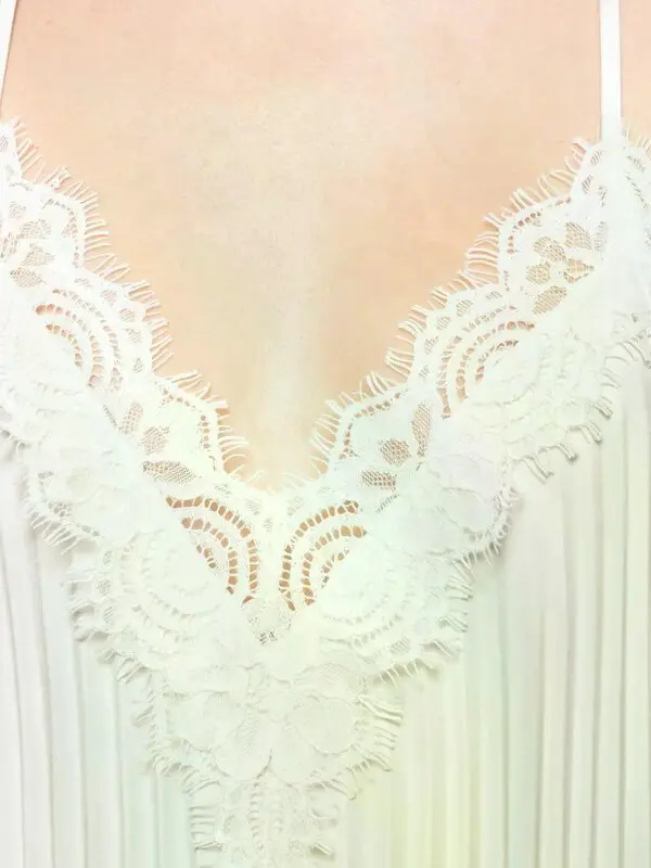 NISSA Backless Pleated Mini Dress
