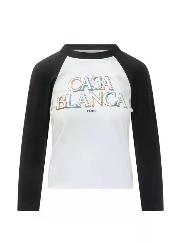 Casablanca Logo Print Raglan Sleeve T-shirt