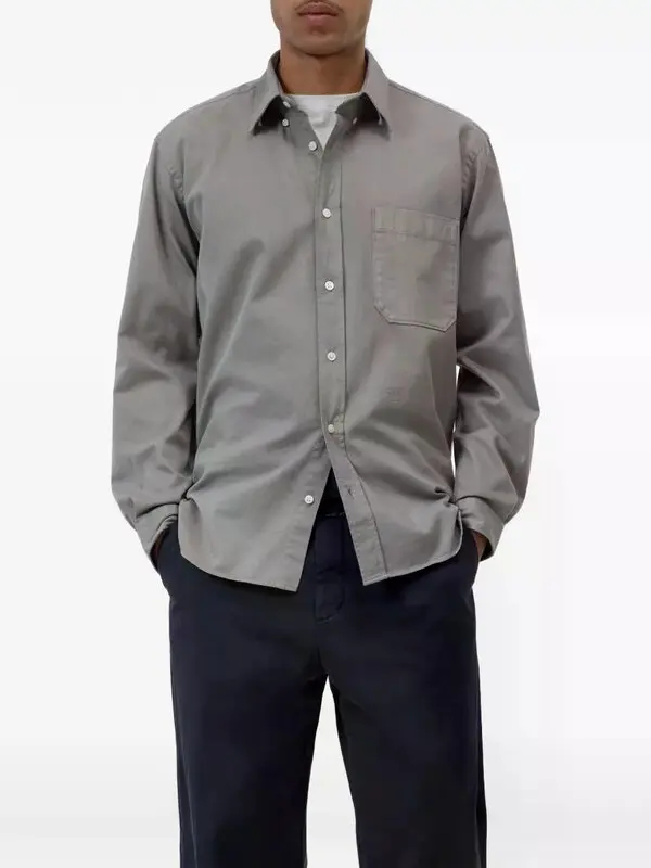Closed Chest-pocket Button-down Shirt