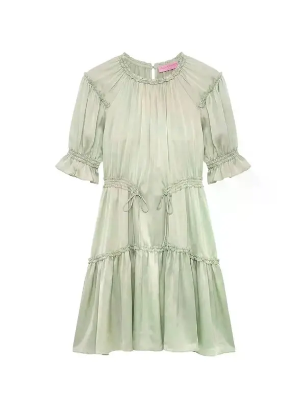 Ulla Johnson Juliette Silk-satin Mini Dress - Green