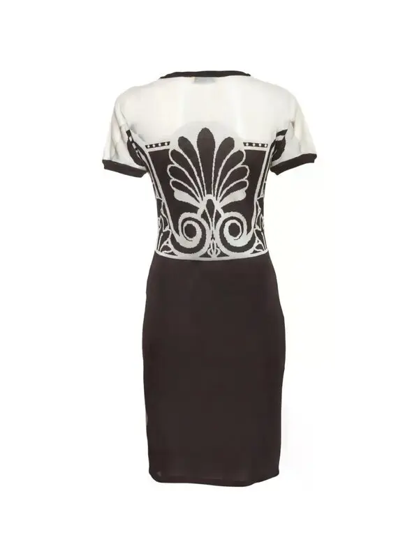 Versace Short-sleeve Knitted Midi Dress