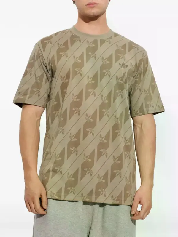 Adidas Monogram Aop-print Cotton T-shirt