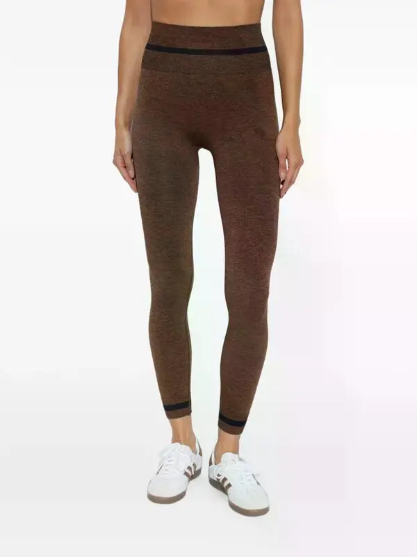 The Upside Marle Striped-trim Leggings - Brown