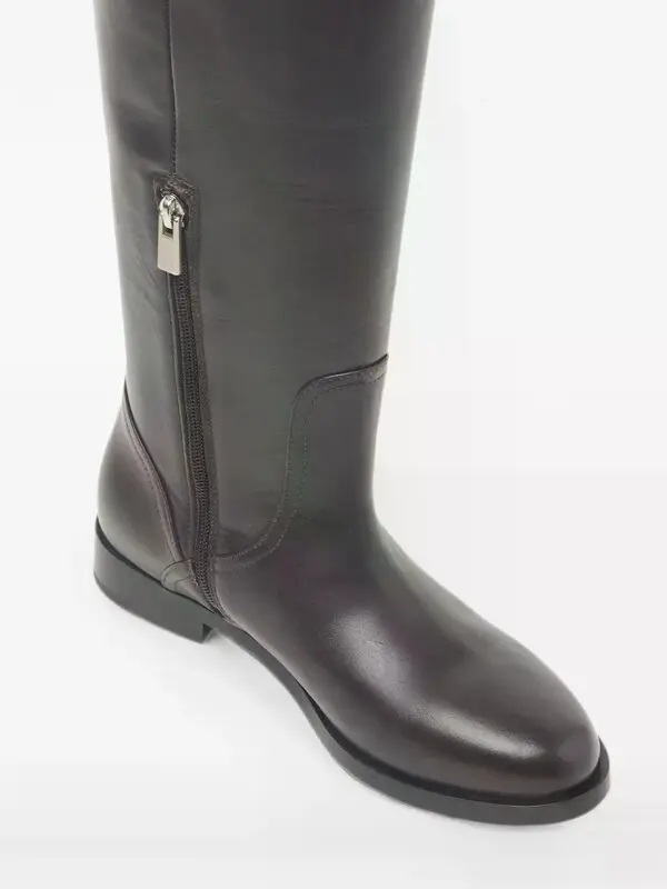 Peserico Embellished-strap Leather Boots