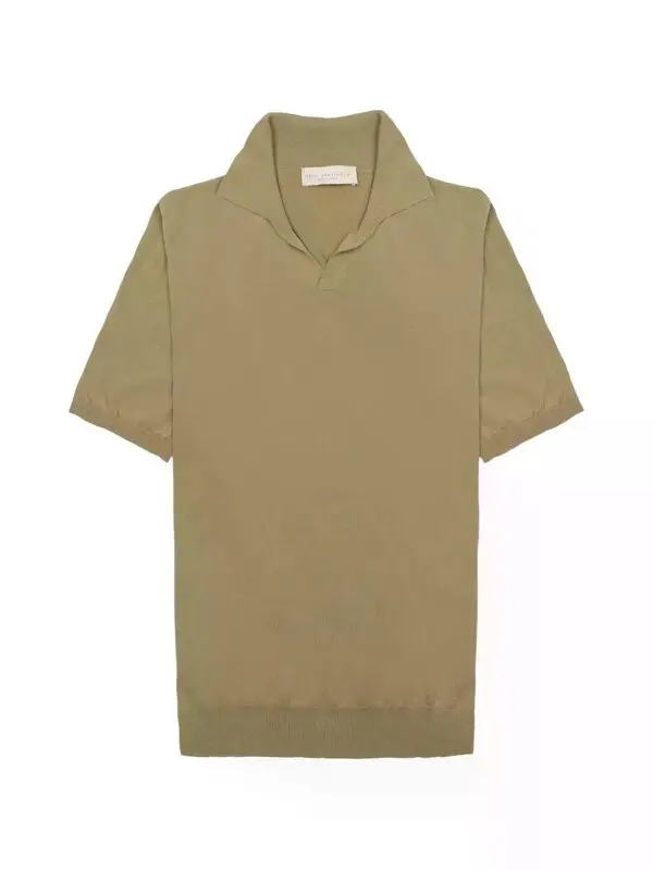LUIGI GENTILE Fine-knit Short-sleeve T-shirt - Green