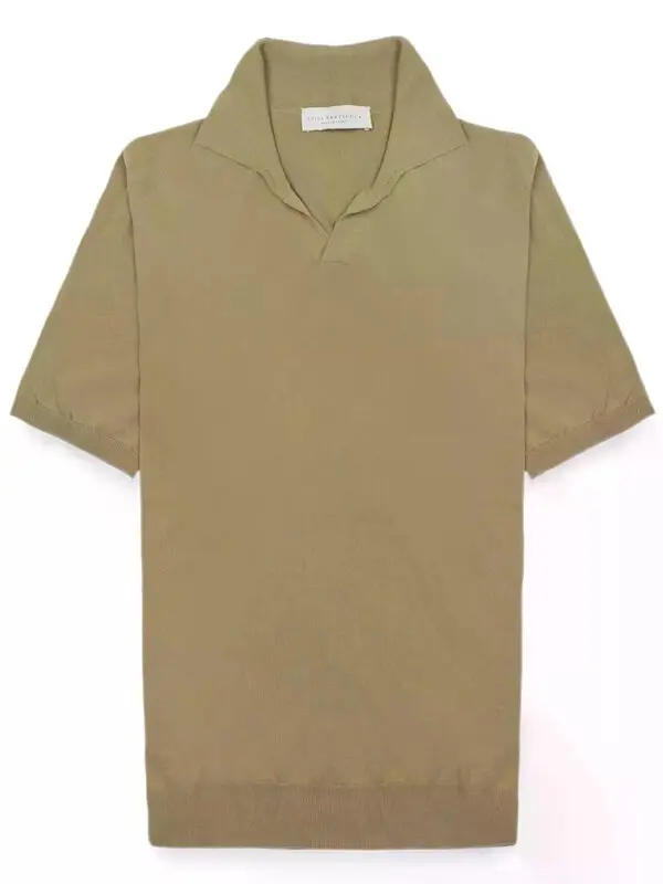 LUIGI GENTILE Fine-knit Short-sleeve T-shirt - Green