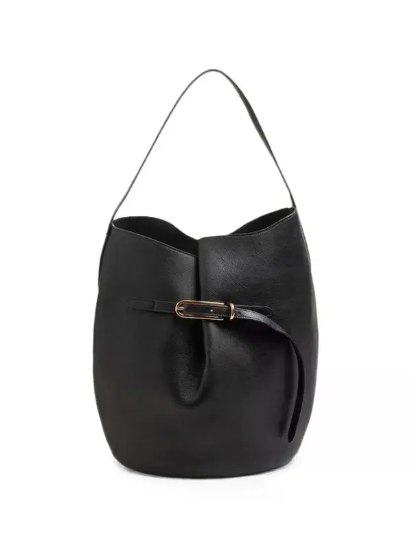 LIFFNER Large Belted Bucket Shoulder Bag - Black