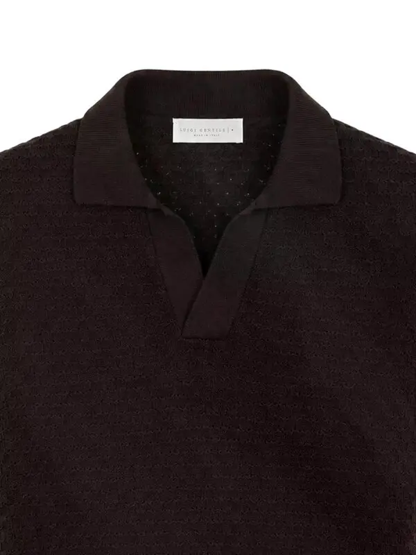 LUIGI GENTILE Open-knit Short-sleeve T-shirt