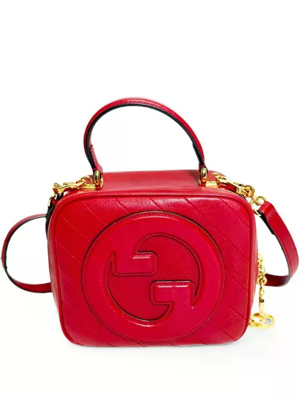 Gucci Small Blondie Leather Tote Bag - Red