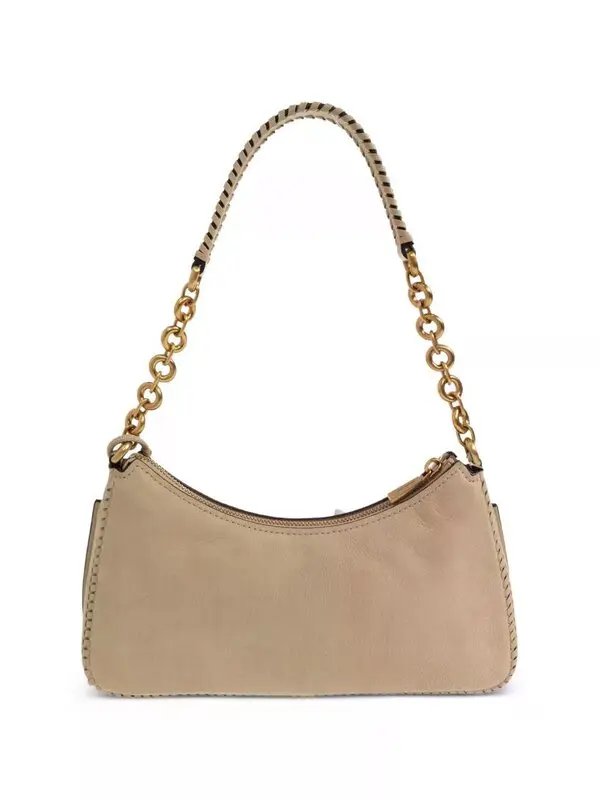 Michael Kors Medium Shoulder Bag With Whipstitch Detailing - Neutrals