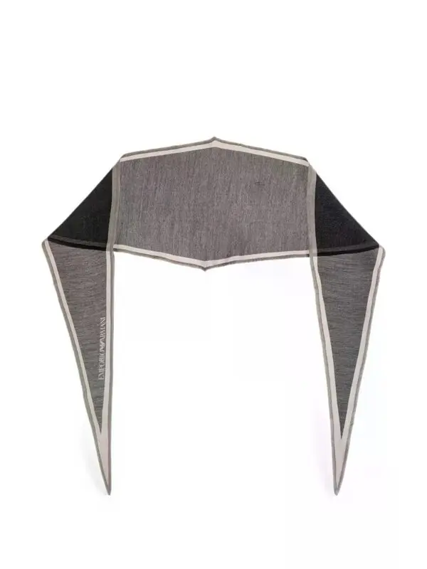 Emporio Armani Logo-print Asymmetrical Scarf