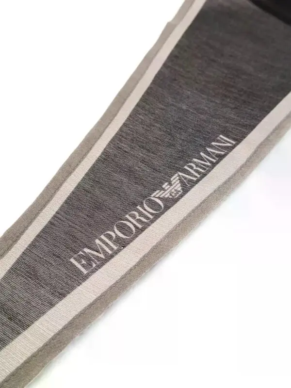 Emporio Armani Logo-print Asymmetrical Scarf