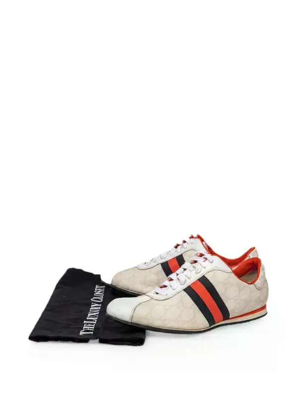 Gucci Web Croc-embossed Sneakers