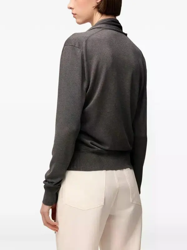 RETORI Retrof Ribbon Detail Silk Cardigan
