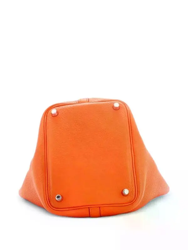 Hermès Picotin Lock Bag Clemence Pm Bucket Bag - Orange