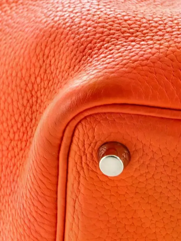 Hermès Picotin Lock Bag Clemence Pm Bucket Bag - Orange