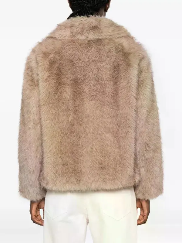 Max Mara Faux Fur Pointed Collar Coat