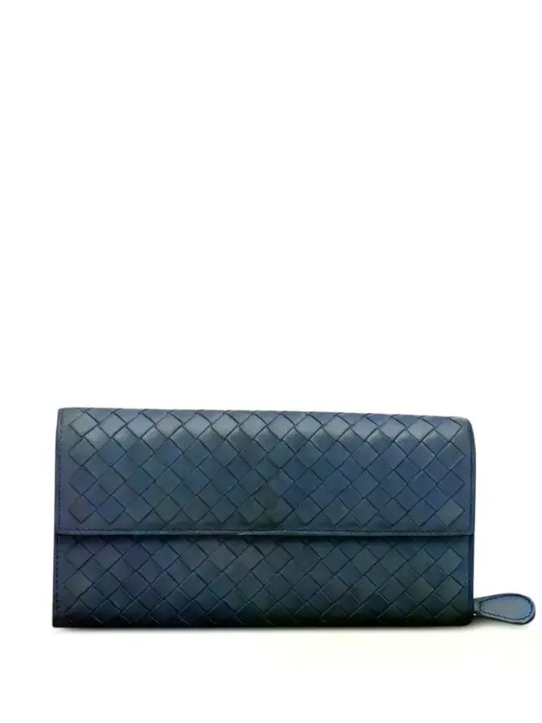 Bottega Veneta Foldover Wallet - Blue
