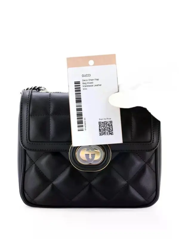 Gucci Deco Chain Flap Matelasse Leather Mini Crossbody Bag
