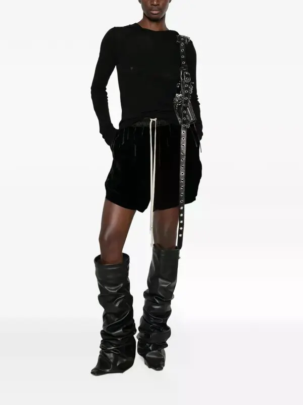 Rick Owens Ribbed Knit Hoodie