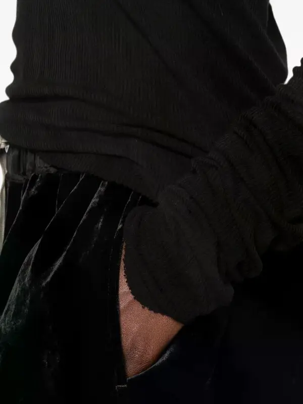 Rick Owens Ribbed Knit Hoodie