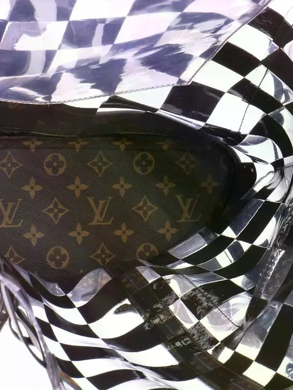 LOUIS VUITTON Christopher Limited Edition Monogram Chess Canvas And Pvc Gm Backpack