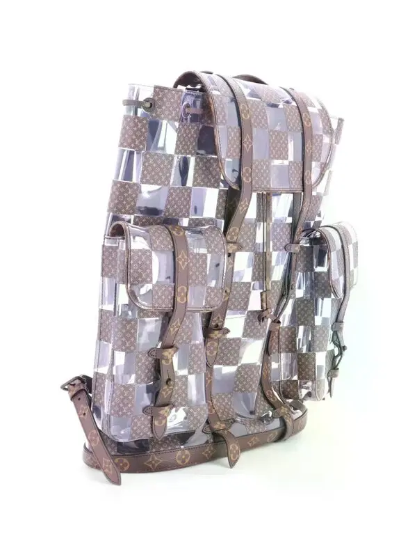 LOUIS VUITTON Christopher Limited Edition Monogram Chess Canvas And Pvc Gm Backpack - Brown