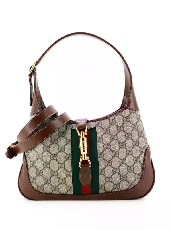 Gucci Jackie 1961 Gg Coated Canvas Small Hobo Bag