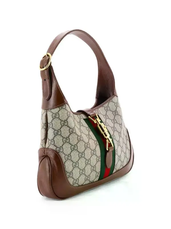 Gucci Jackie 1961 Gg Coated Canvas Small Hobo Bag