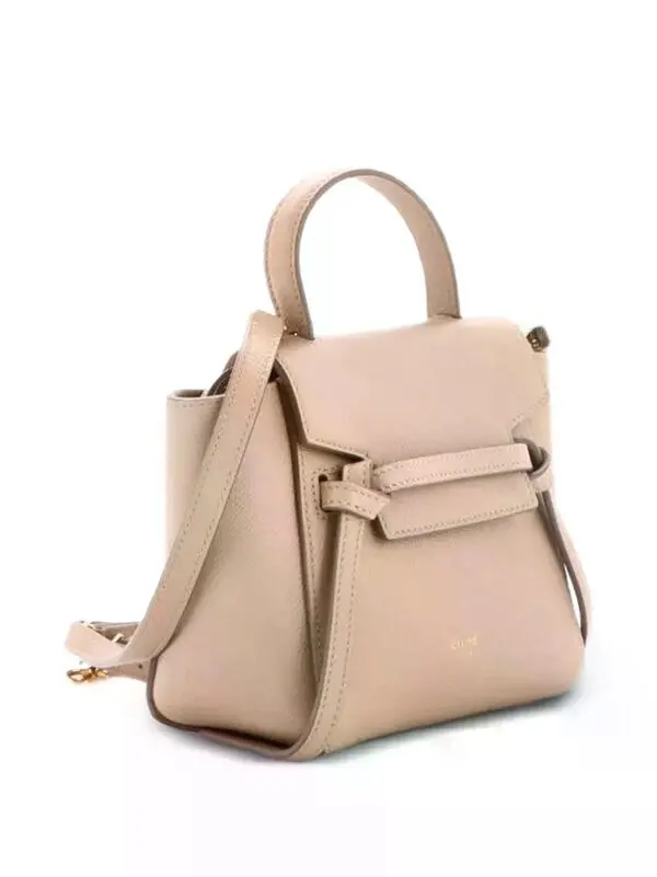 Celine Belt Bag Pico Shoulder Bag Textured Leather - Neutrals