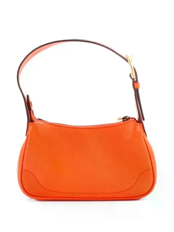 Gucci Aphrodite Leather Mini Shoulder Bag - Orange