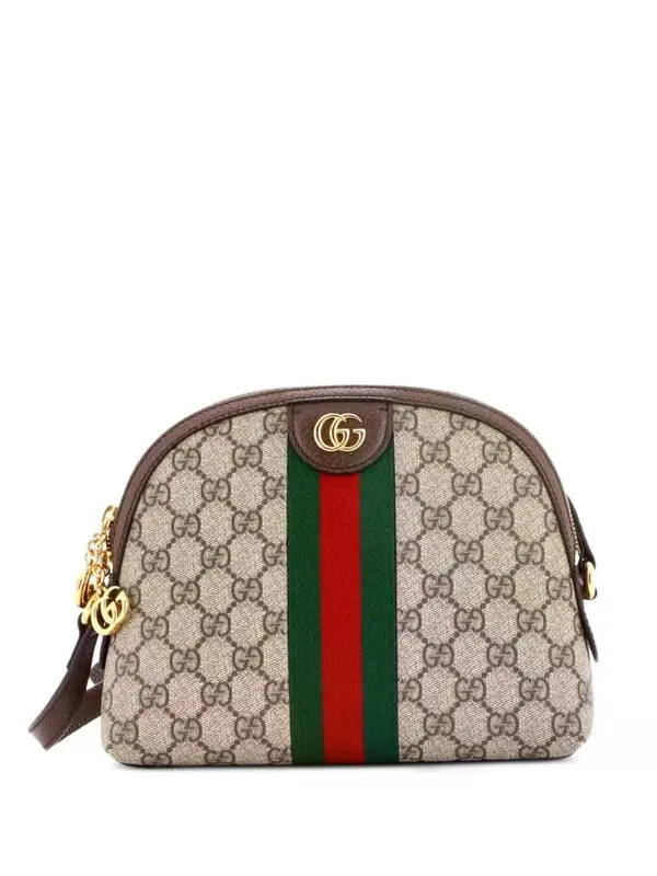 Gucci Ophidia Gg Coated Canvas Small Shoulder Bag - Brown