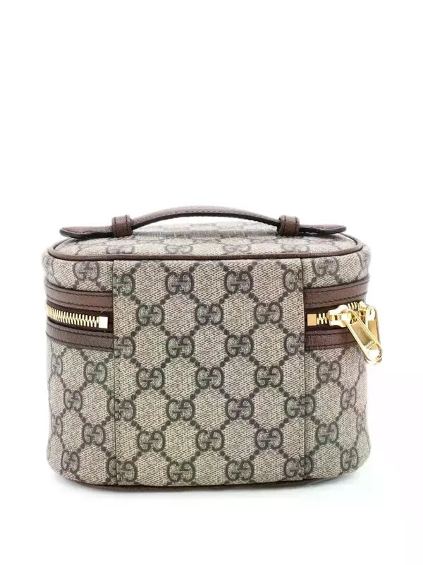 Gucci Ophidia Top Handle Cosmetic Case Gg Coated Canvas Mini Pouch