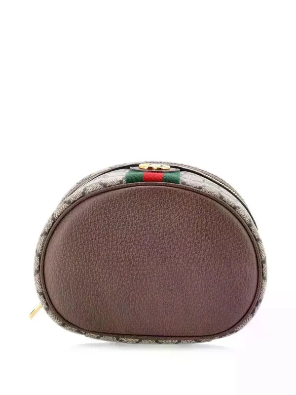 Gucci Ophidia Top Handle Cosmetic Case Gg Coated Canvas Mini Pouch