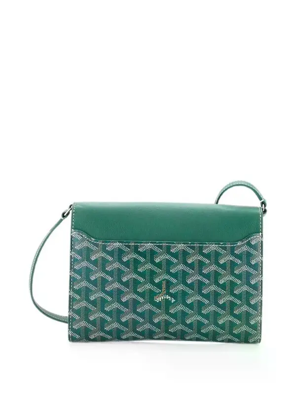 Goyard Chypre Wallet On Strap Coated Canvas With Leather Crossbody Bag