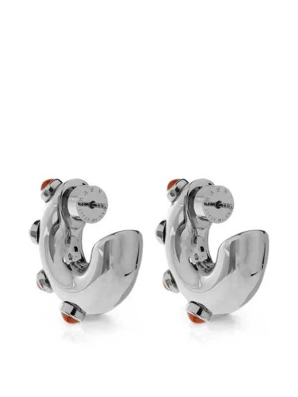 Marni Bead-embellished Hoop Earrings