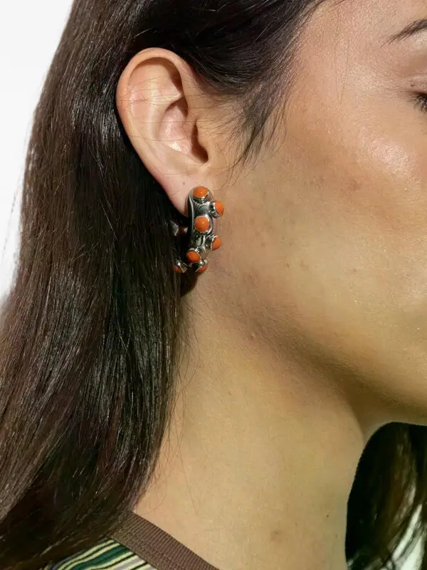 Marni Bead-embellished Hoop Earrings