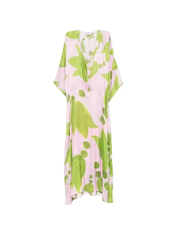 Themis Z Eudora Abstract-print V-neck Maxi Dress