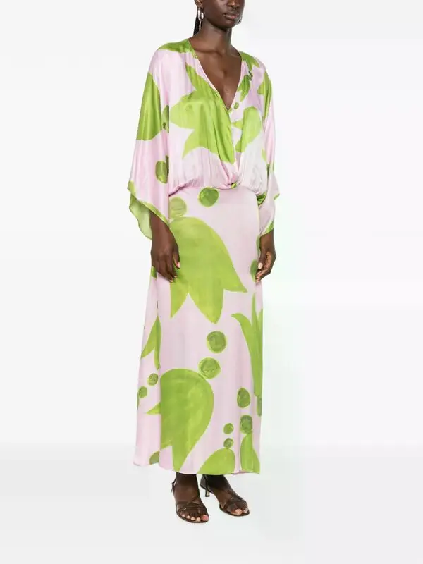 Themis Z Eudora Abstract-print V-neck Maxi Dress