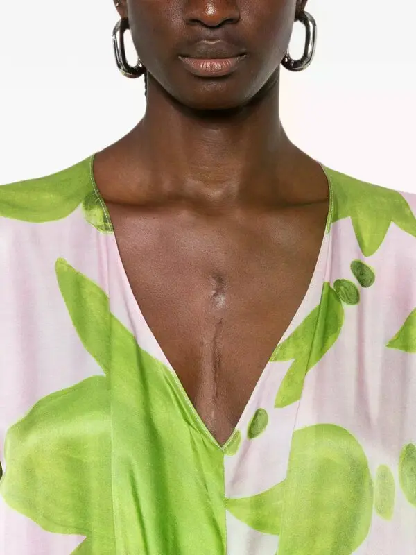 Themis Z Eudora Abstract-print V-neck Maxi Dress